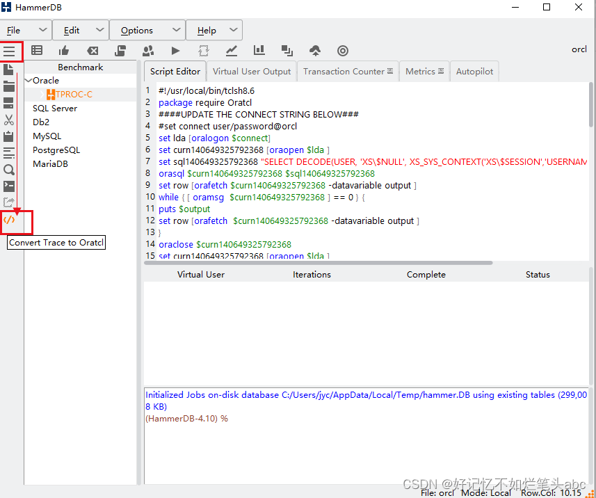 HammerDB Capture and Replay for Oracle-CSDN博客