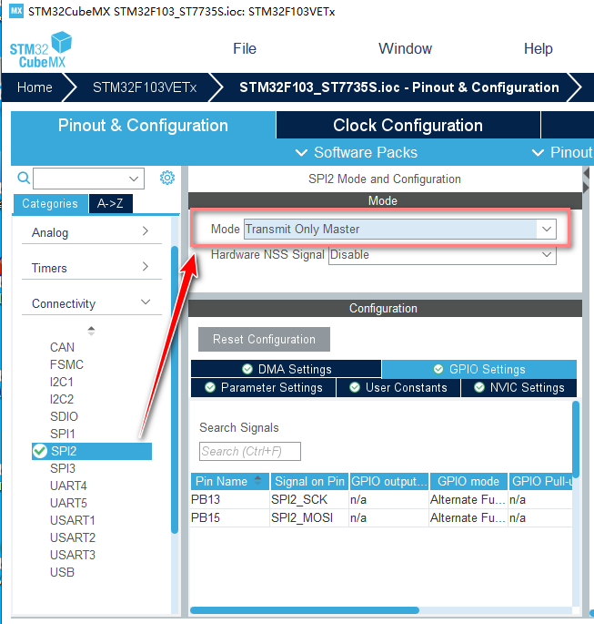 STM32F1基于STM32CubeMX配置硬件SPI驱动1.8寸TFT LCD128X160 ST7735S屏幕_st7735s stm-CSDN博客