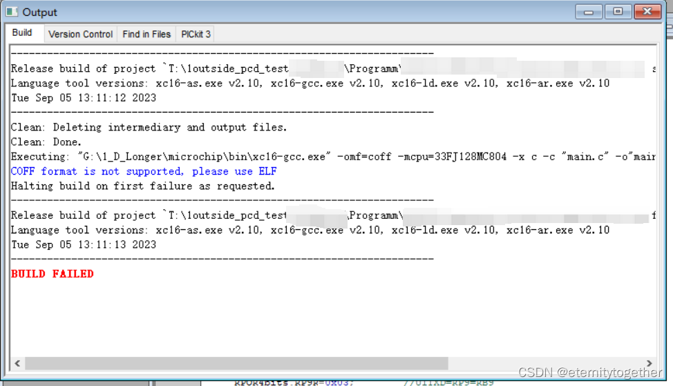 mplab V8.92 使用XC16编译时报错COFF format is not supported, please use ELF处理-CSDN博客