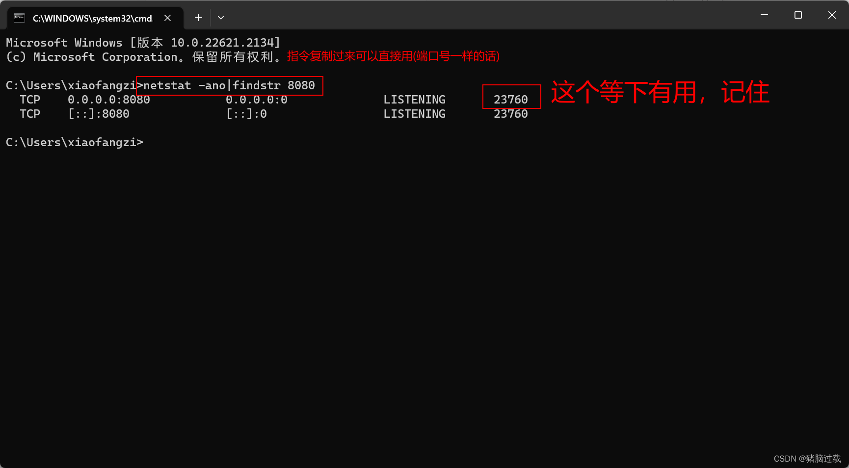 端口被占用: Web server failed to start. Port 8080 was already in use. 怎么解决？-CSDN博客