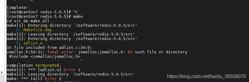 Redis 安装fatal Error Jemalloc Jemalloc H No Such File Or Directory 错误 Make Malloc Jemalloc 和