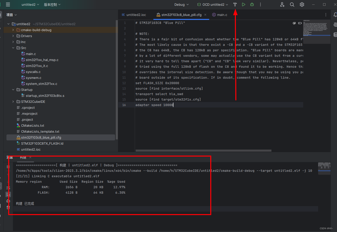 【Clion+OpenOCD+Stm32CubeMX+gcc】linux交叉编译开发stm32全过程_stm32程序下载软件-CSDN博客