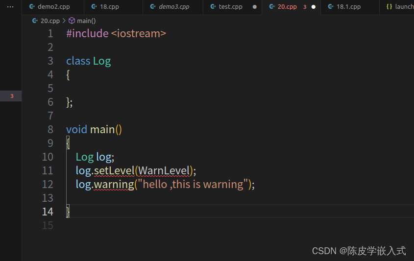 P11 如何写一个C++类 Log日志基础_c++ log-CSDN博客