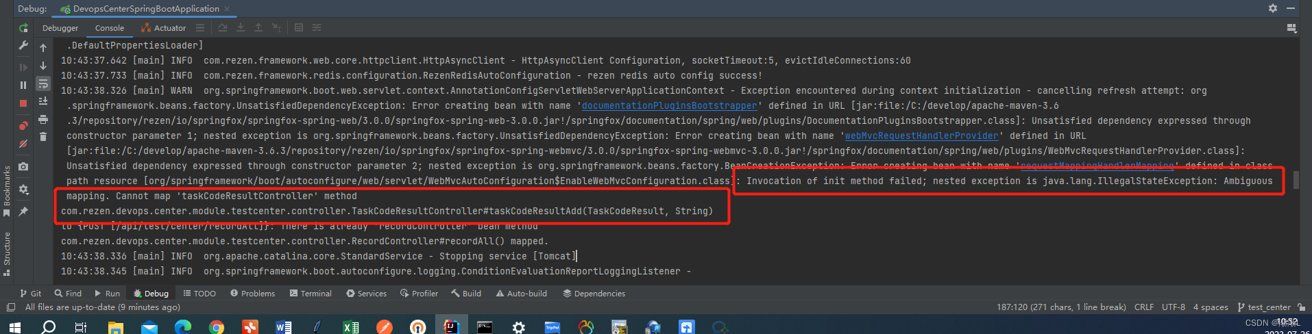 【问题锦囊】运行报错Ambiguous mapping. Cannot map ‘taskCodeResultController ...