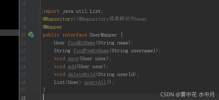 Springboot增删改查之UserMapper.java_java spring boot usermpper-CSDN博客