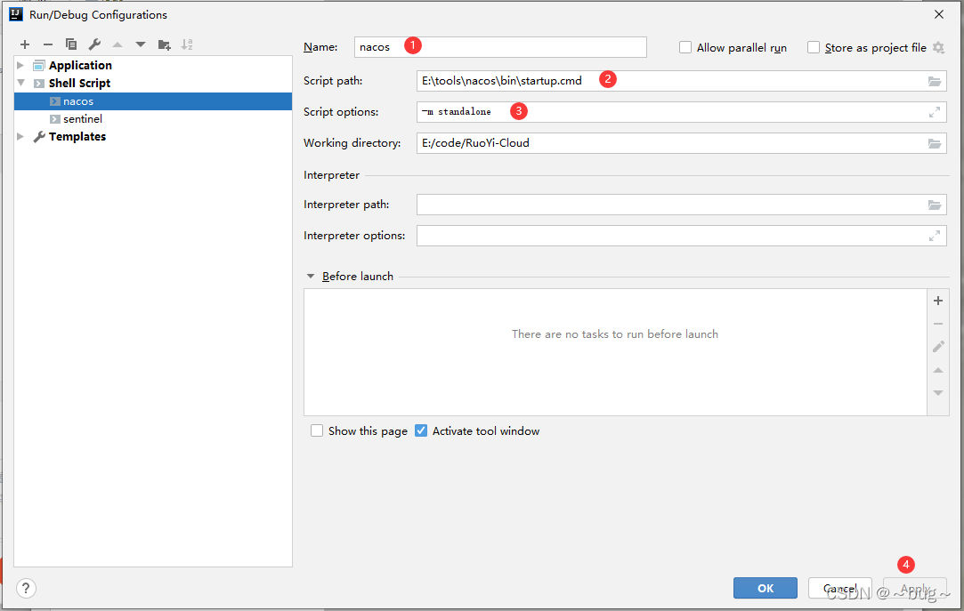 idea启动sentinel,mysql,nacos常用配置_sentinel 要配置mysql吗-CSDN博客