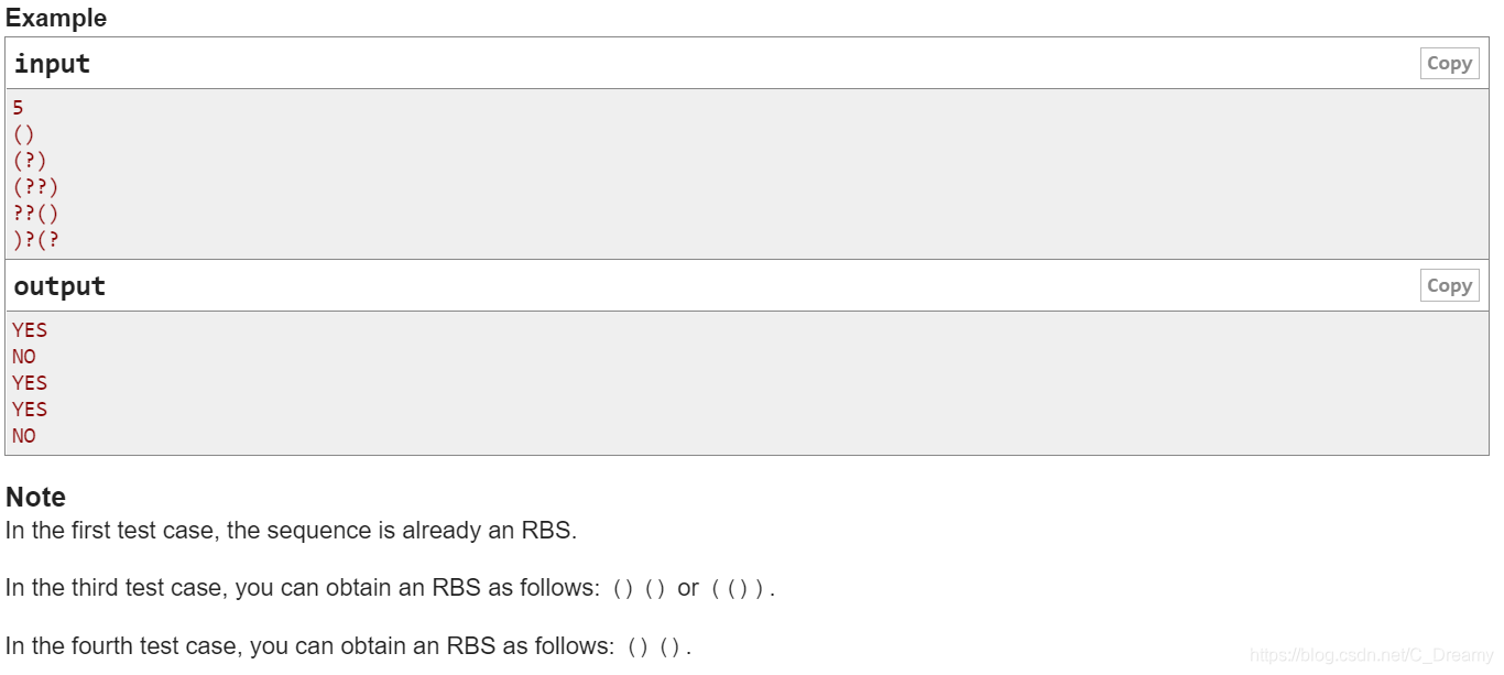 Educational Codeforces Round 101 (Rated for Div. 2) A. Regular Bracket Sequence（思维）_a. regular ...
