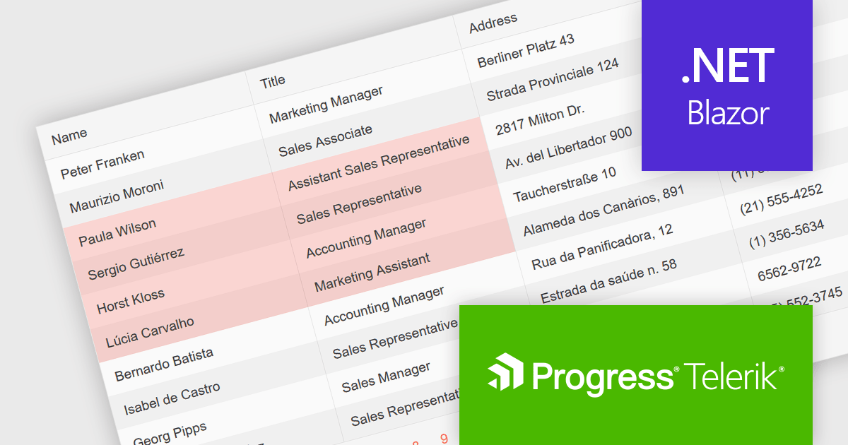 多个单元格选择增强Blazor Grid应用程序-Telerik UI for Blazor-CSDN博客