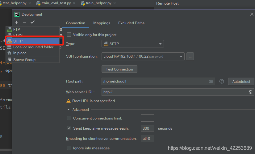 pycharm ssh远程连接服务器 按这一步步走绝对连得上_pycharm ssh mapping-CSDN博客