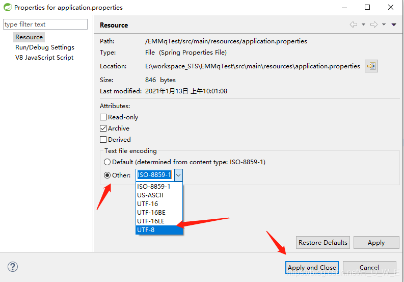 [STS] [解决]Spring boot工程的application.properties中文注释乱码问题_sts编辑application.properties报错problem ...