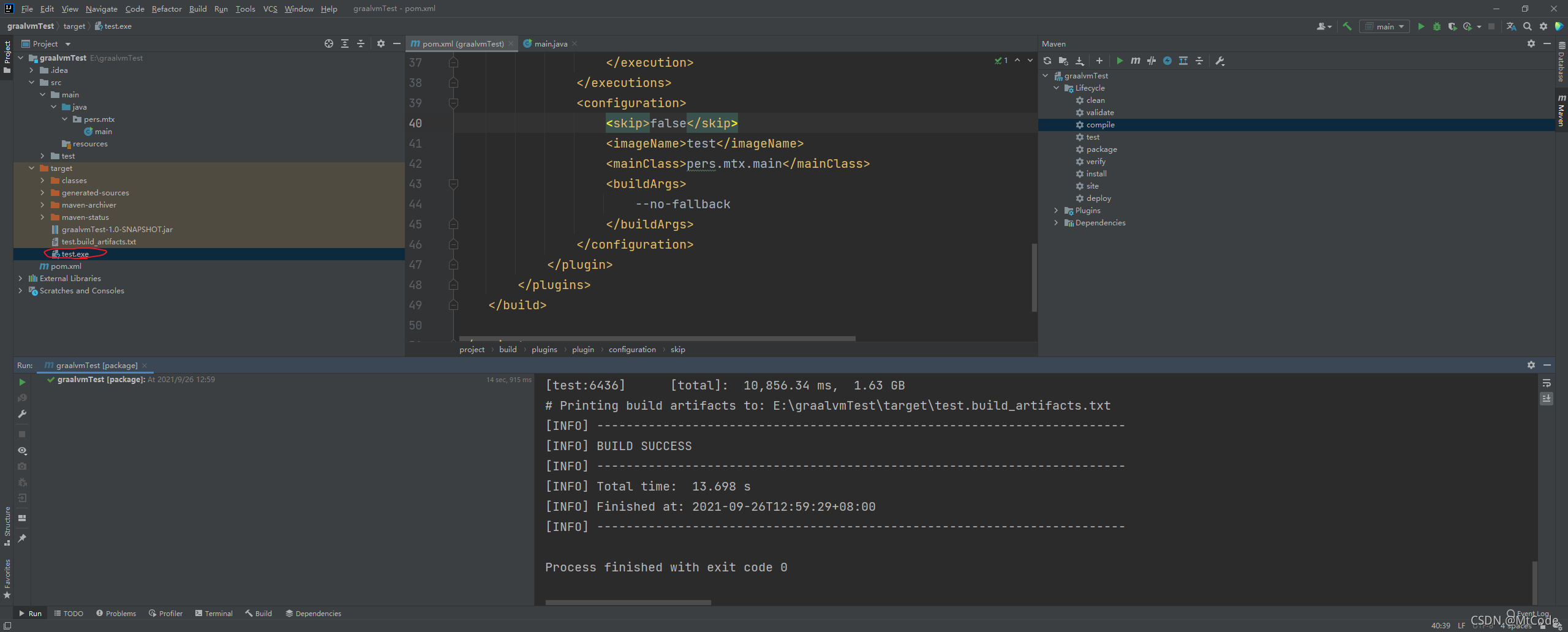 使用graalvm 打包maven项目为exe_graalvm native-image 自包含exe-CSDN博客