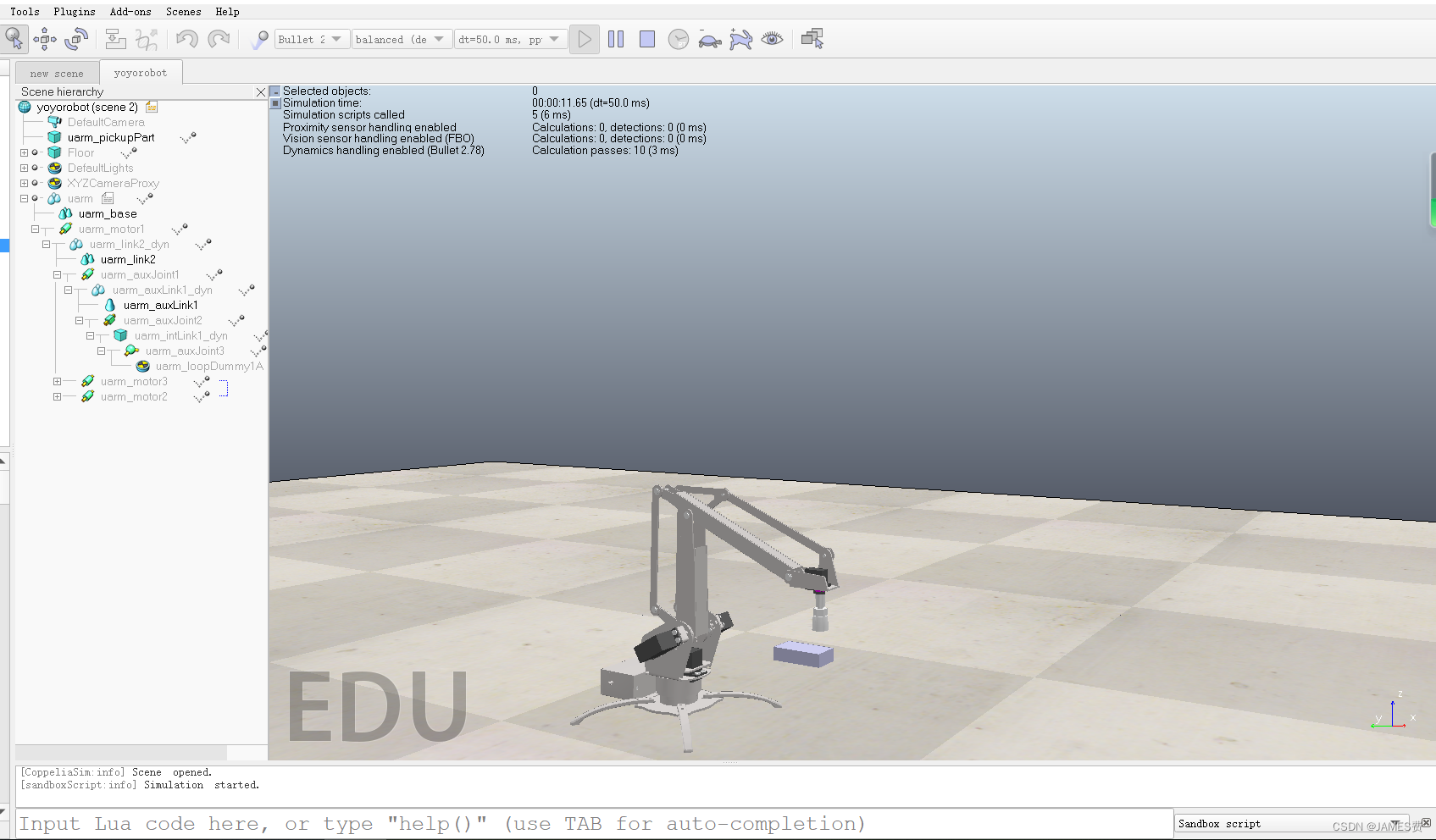 python机器人编程——VREP数字孪生四轴机械臂联合仿真_vrep机械臂-CSDN博客