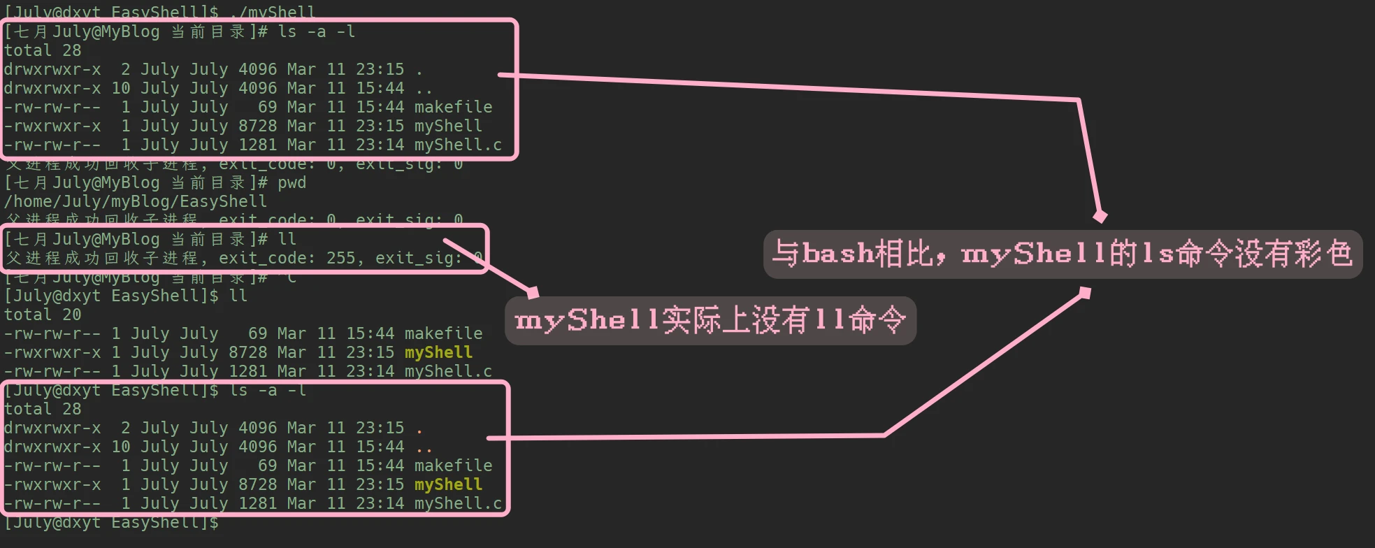 【linux】教你实现一个简单的、属于自己的shell 实现一个模拟的shell Csdn博客