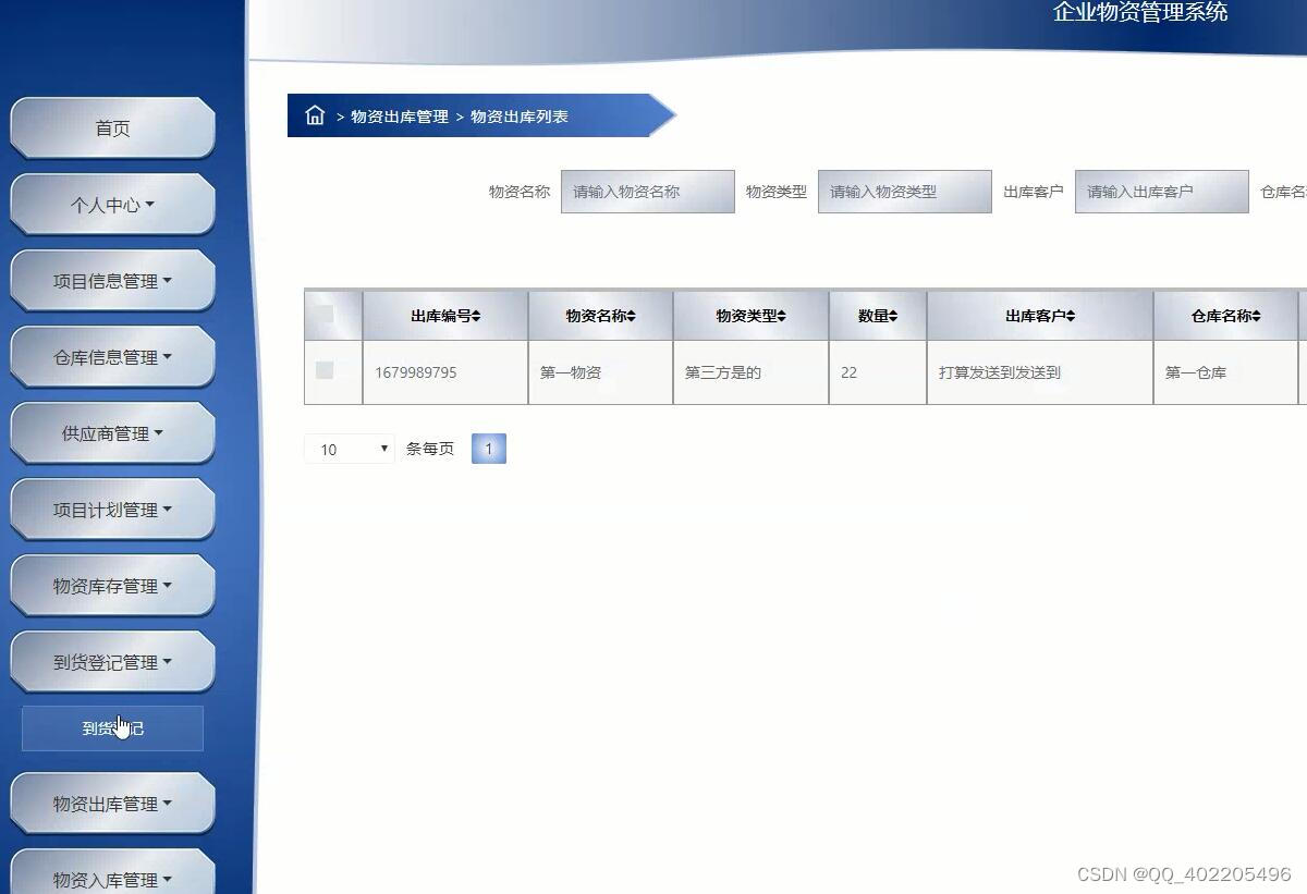 JAVA+SSM+springboot+MYSQL企业物资库存进销存管理系统-CSDN博客
