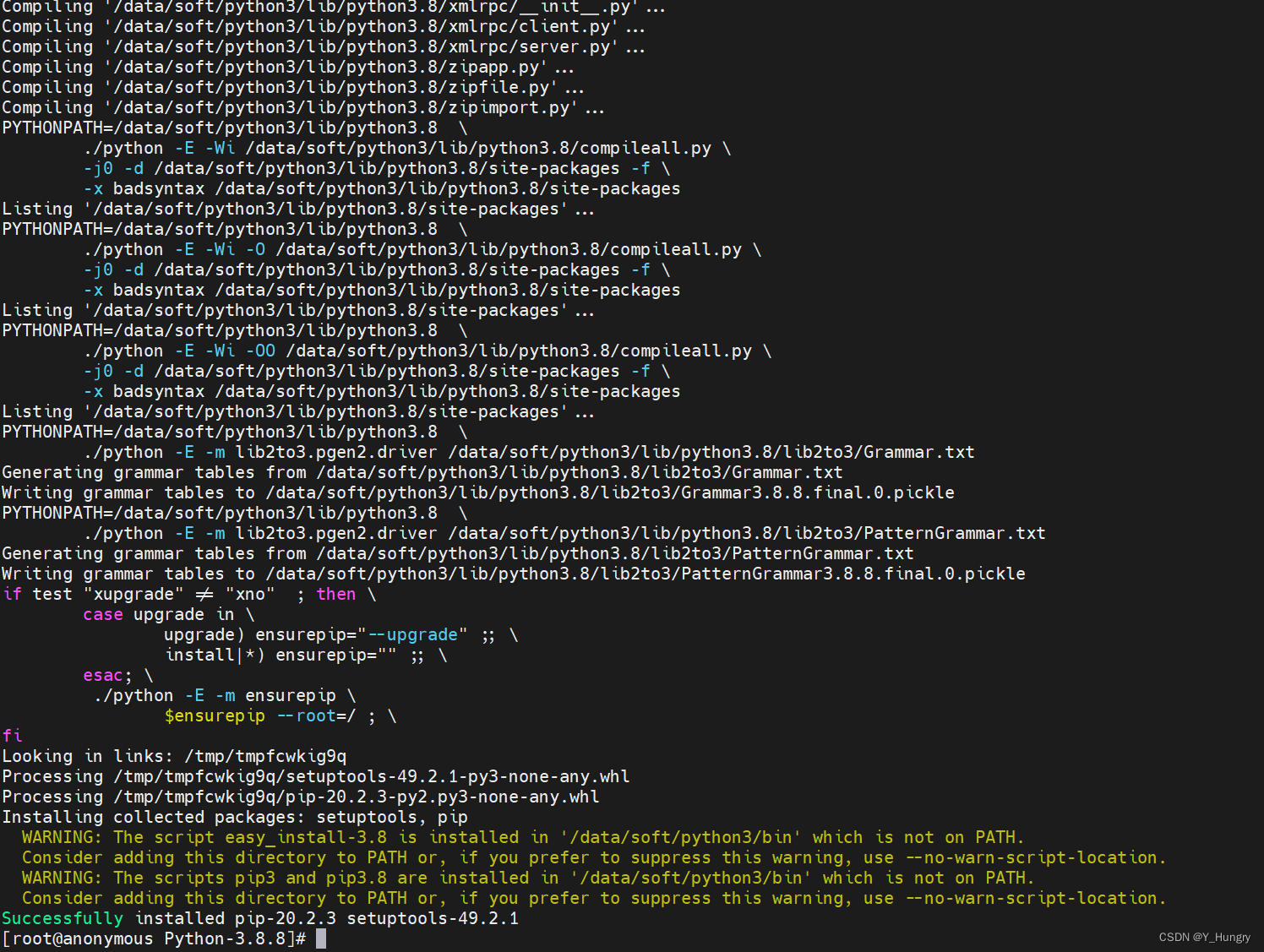 自用升级centos7.2的默认Python 2.7.5为python3.8_centos python 2.7.5升级python 3.8-CSDN博客
