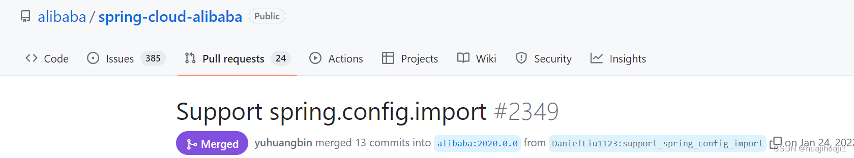 spring cloud alibaba 2021.0.5.0 版本 nacos配置中心多配置文件设置_nacos2021.0.5.0 ...