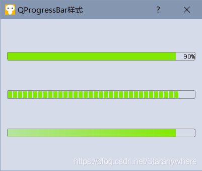 QSS 自定义QProgressBar_qprogressbar qss text-align:right;-CSDN博客