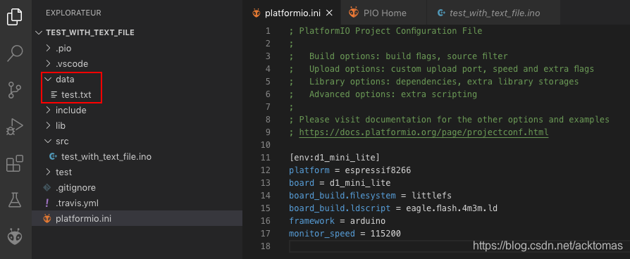 在vscode 中用PlatformIO开发Arduino_paltformio.ini语句含义-CSDN博客