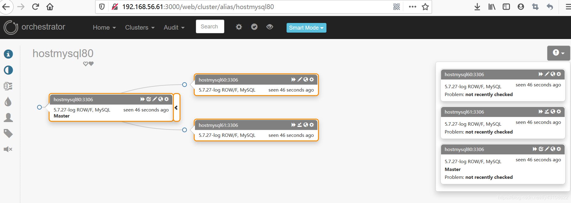 Mysql高可用—5.7 gtid 主从 + orchestrator 配置及简单测试_show global status like 'uptime': tls requested bu ...
