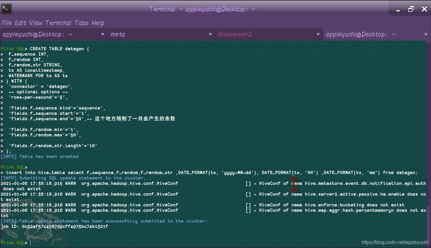 Flink SQL Client方言切换与datagen-＞Hive(DDL形式+streaming形式)_flink 方言切换-CSDN博客