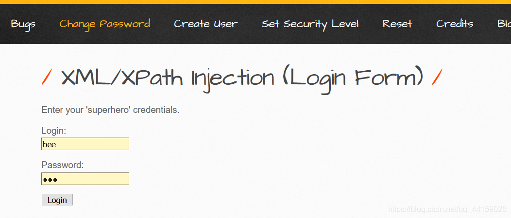 bWAPP之xpath注入_bwapp xpath-CSDN博客
