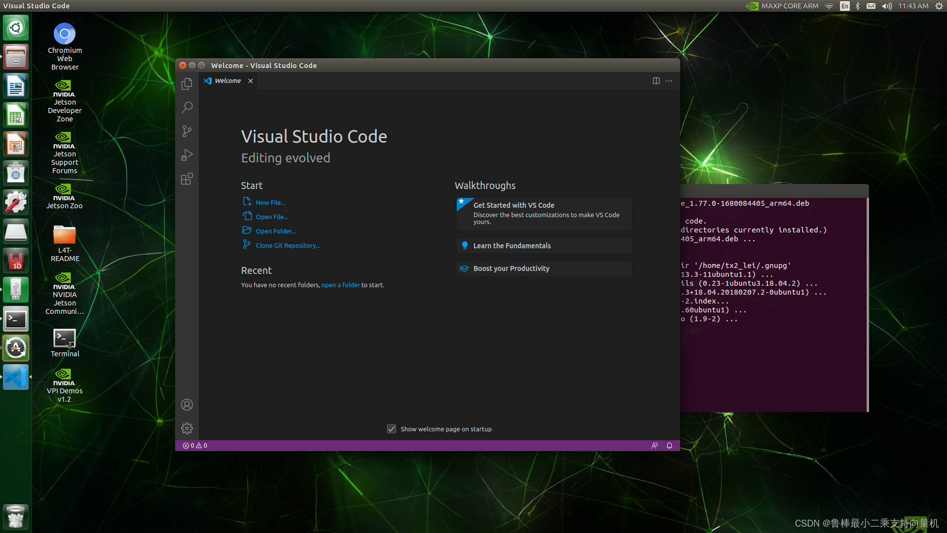 【玩转Jetson TX2 NX】（八）TX2 NX Visual Studio Code(VSCode)安装（详细教程）_jetson vscode-CSDN博客