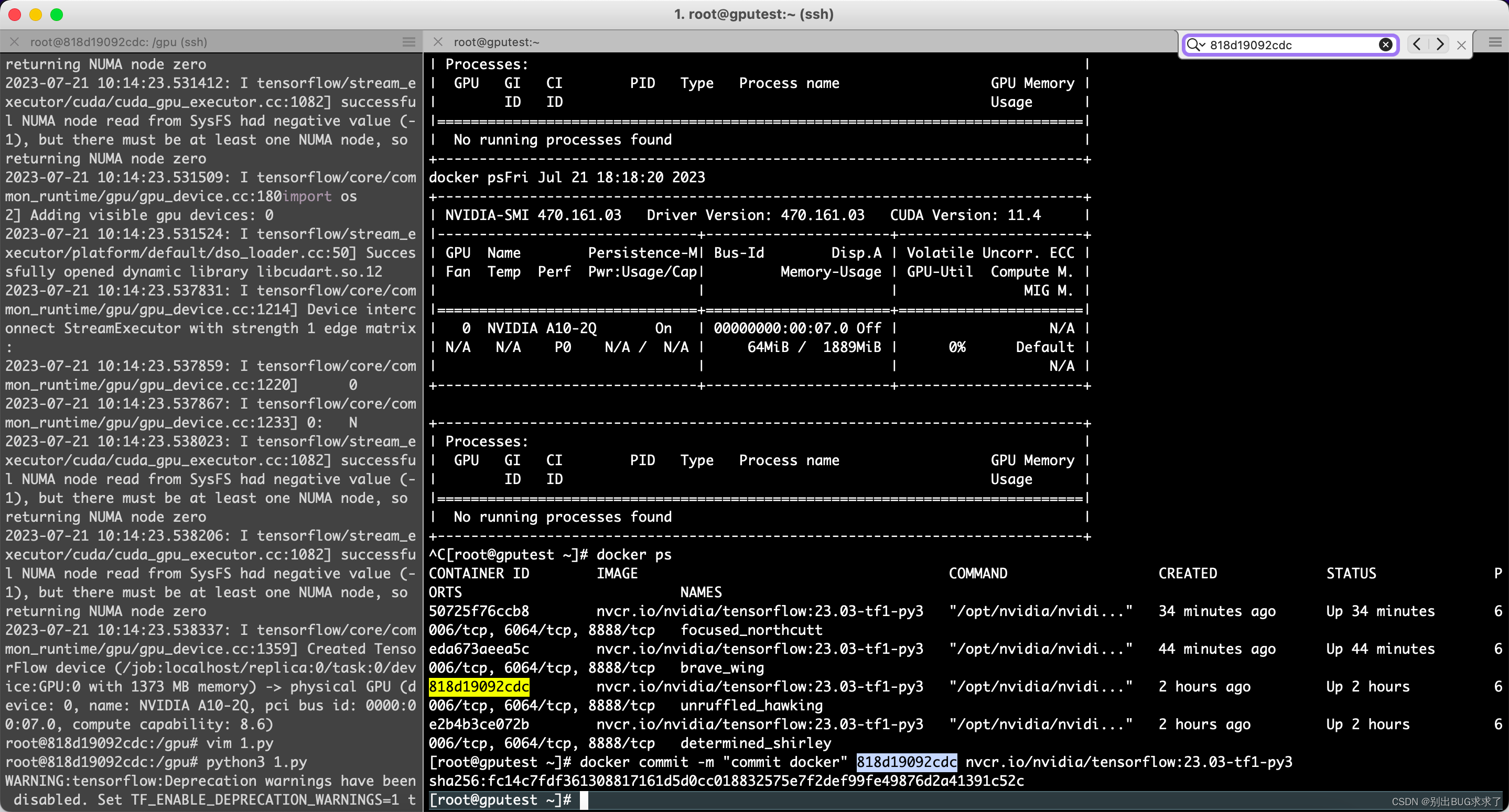 tensorflow 1.15 gpu docker环境搭建；Nvidia Docker容器基于TensorFlow1.15测试GPU；——全 ...