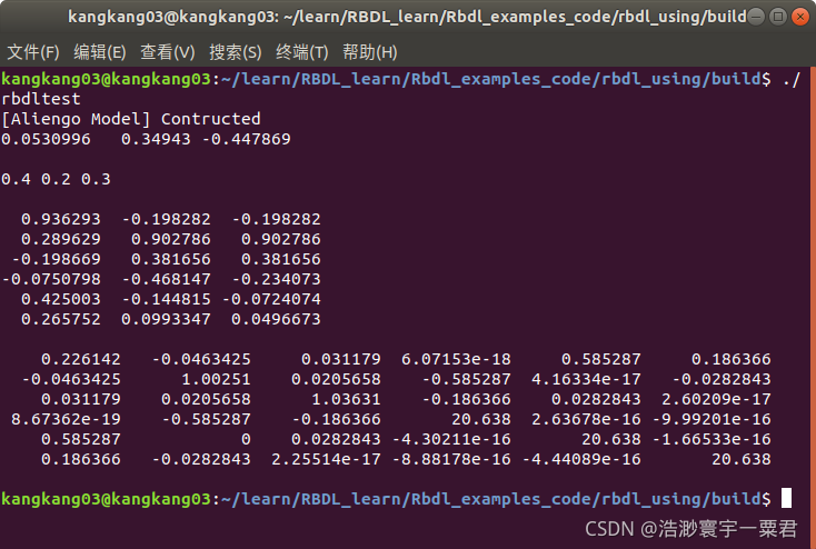RBDL动力学库使用示例_rbdl使用-CSDN博客