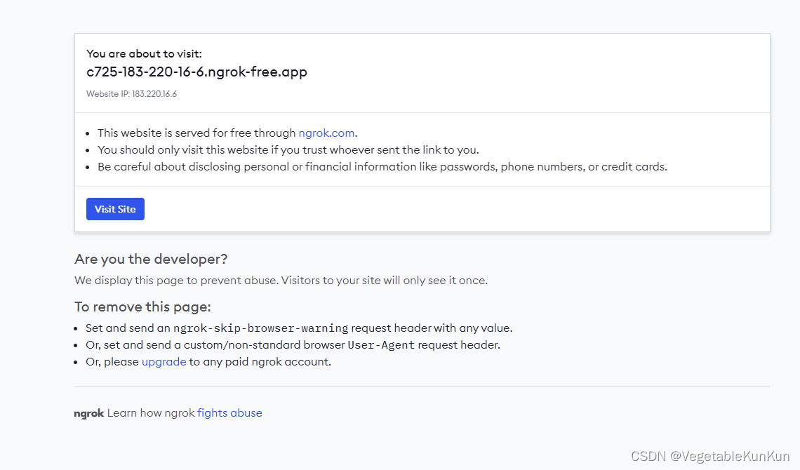 如何使用ngrok通过微信公众号url认证并在本地开发调试_set and send an ngrok-skip-browser-warning request-CSDN博客