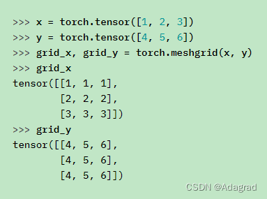 23、TORCH.MESHGRID_torch 扩展矩阵 expand meshgrid-CSDN博客