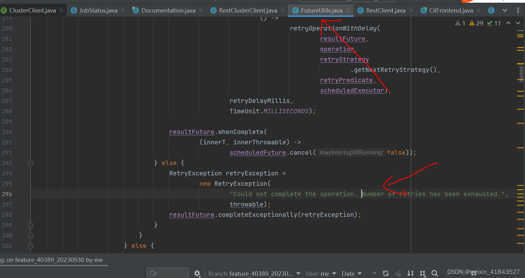 Flink中ClusterClient连接jobmanager获取job状态的报错_could not complete the operation. number of retrie-CSDN博客