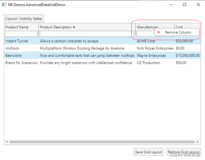 Avalonia DataGrid——来自NP.Avalonia.Visuals包的高级功能-CSDN博客