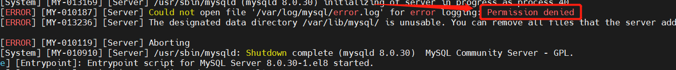 分析docker启动MySQL挂载目录提示权限不足Permission denied原因_docker mysql permission denied-CSDN博客