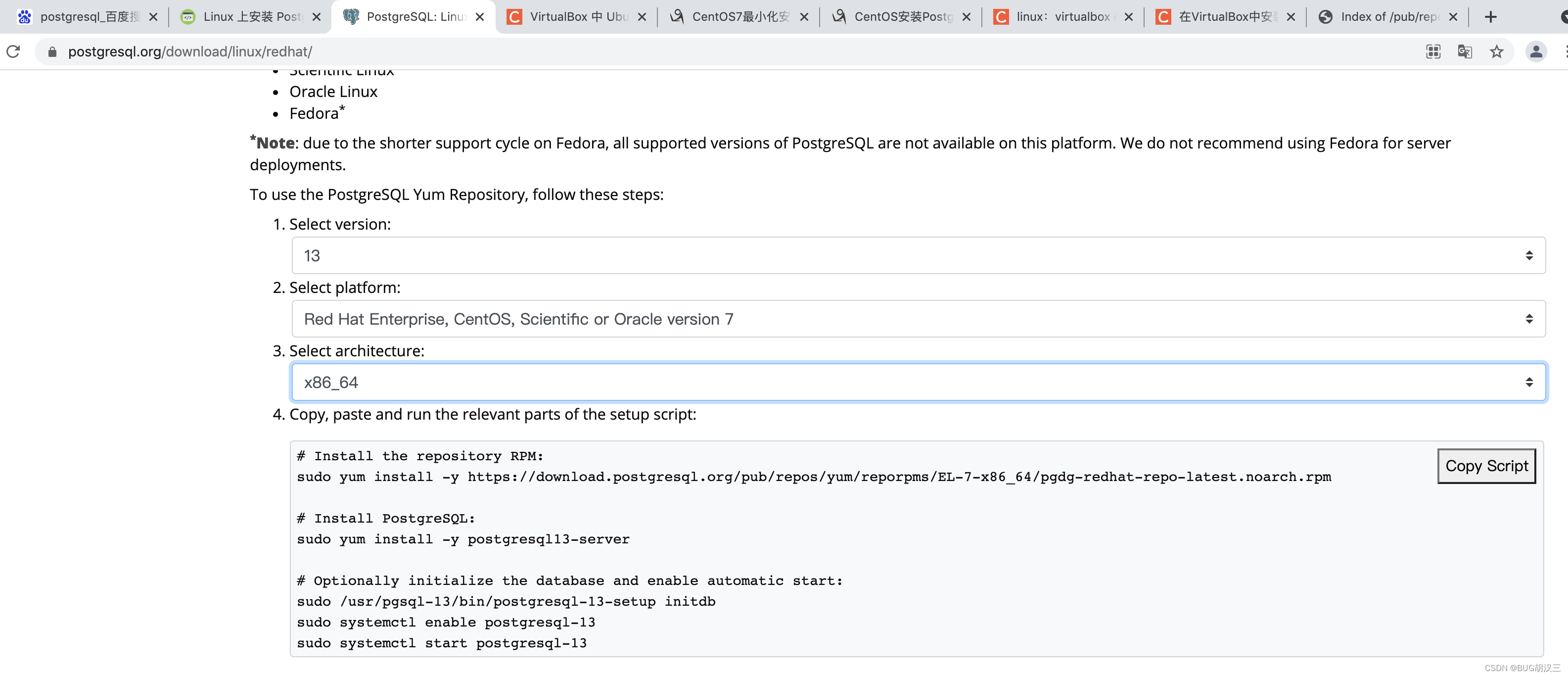 MAC VirtualBox CentOS7 安装PG13_virtualbox mac13-CSDN博客