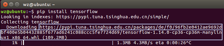 【解决】VMware虚拟机Ubuntu16.04，使用pip install命令安装TensorFlow，出现大批红色报错，以file开头。细看有time out报错_虚拟机vmware安装 ...