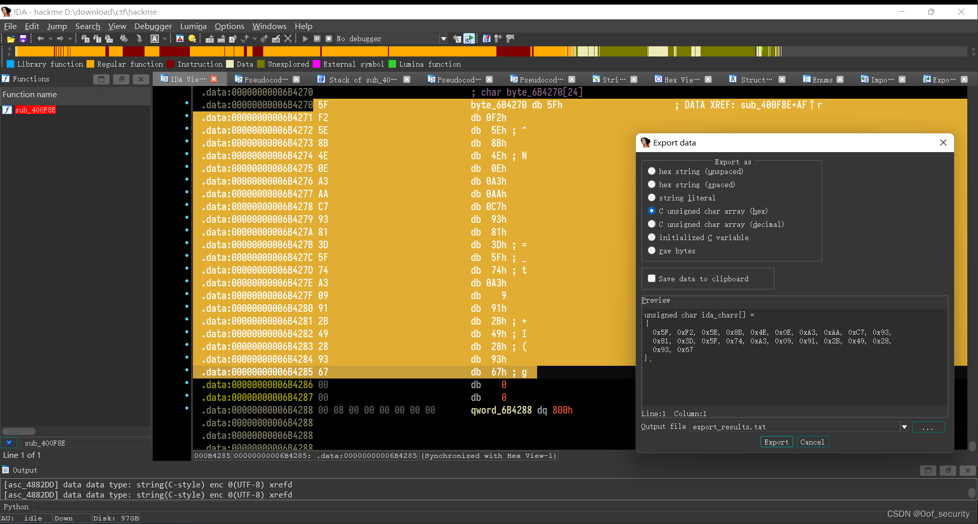 [XCTF] 逆向 hackme-CSDN博客