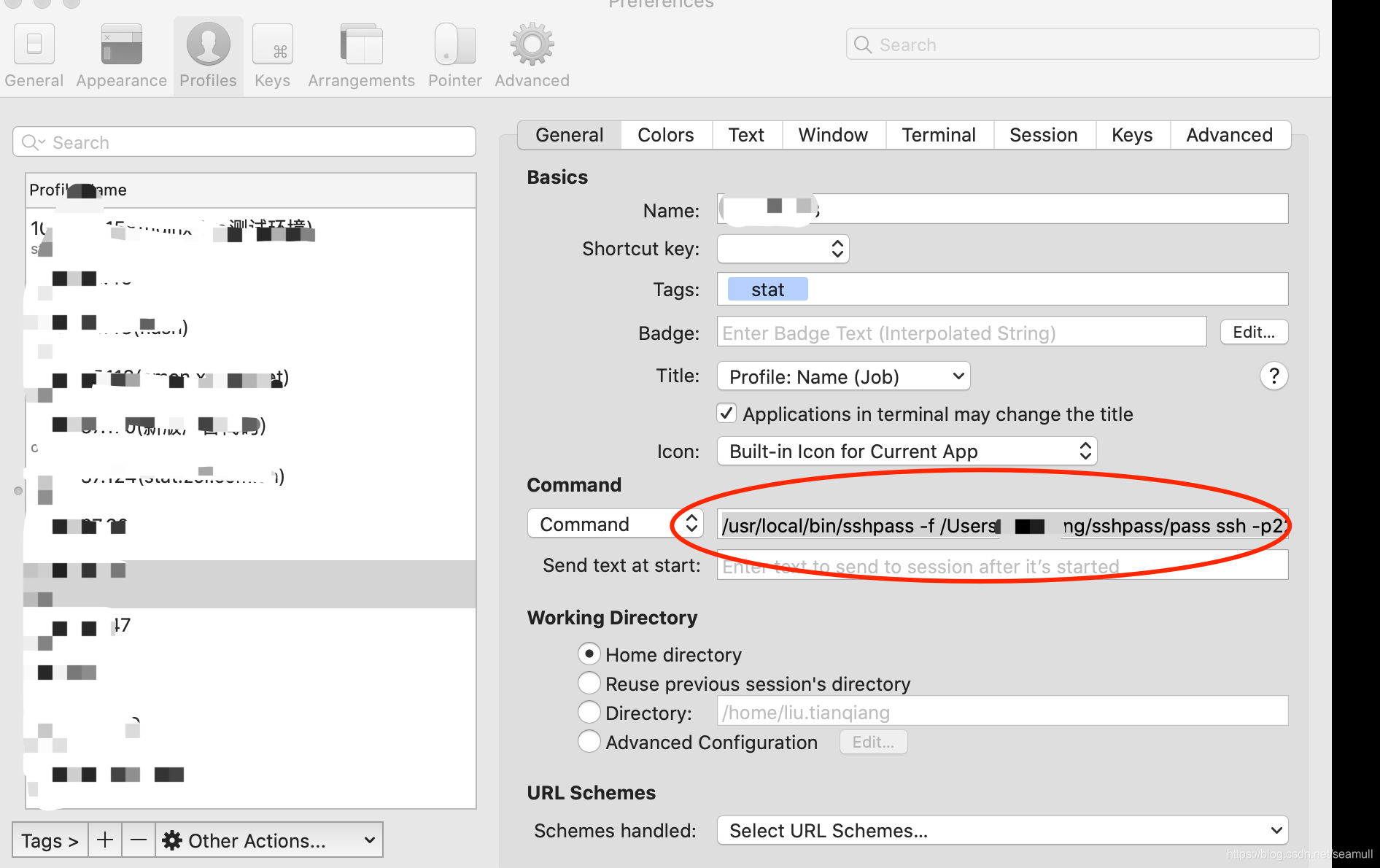 mac 上配置iTerm2自动登录,及sshpass工具安装_iterm2 sshpass -f 配置-CSDN博客