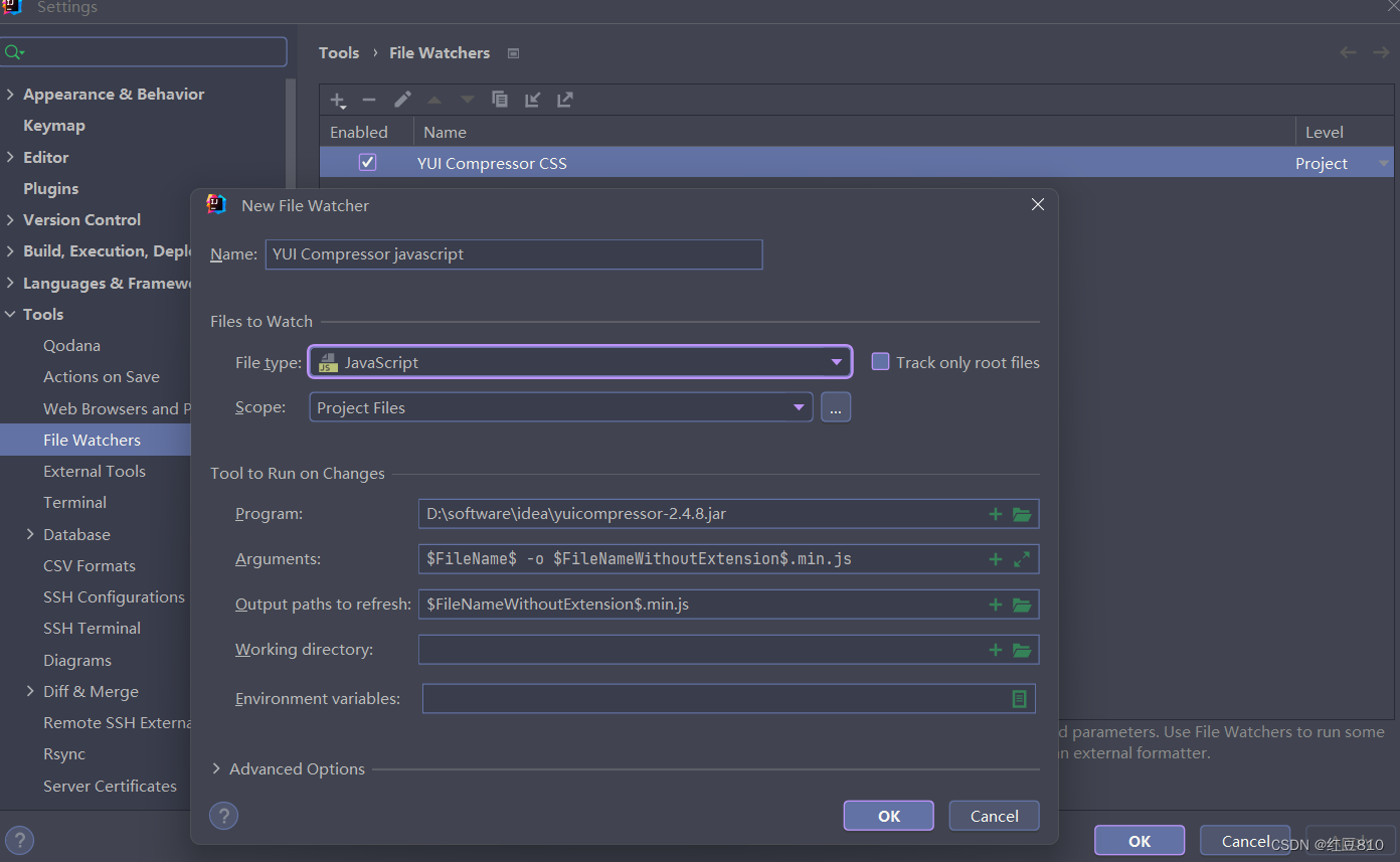 Idea中 css 、js 压缩插件会自动生成xxx.min.css、xxx.min.js文件_idea 压缩js-CSDN博客