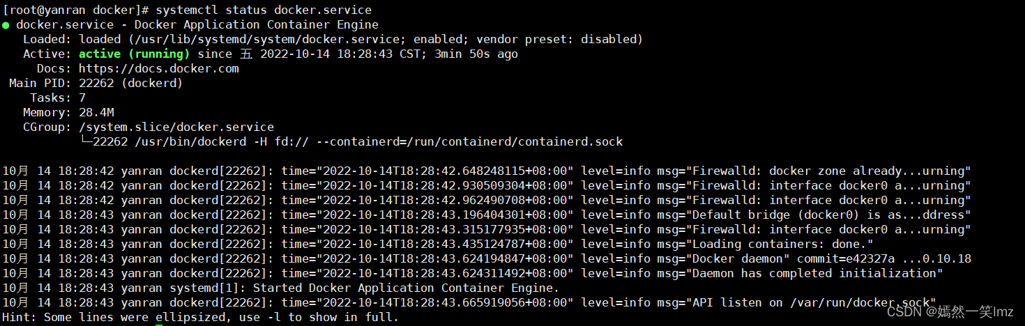 解决docker启动报错：Job for docker.service failed because the control process exited with error code ...