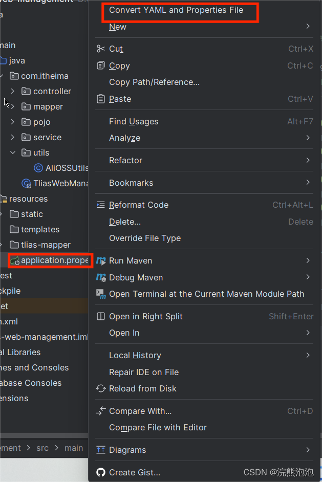 SpringBoot配置文件，properties与yml之间相互转换的插件及网站工具分享_properties转yml-CSDN博客