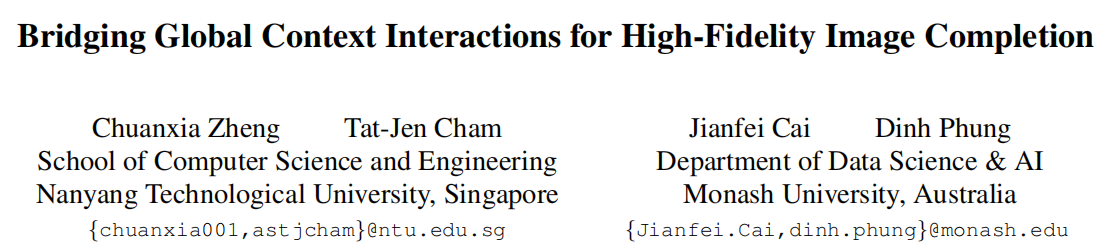 TFill：Bridging Global Context Interactions for High-Fidelity Image Completion论文阅读笔记-CSDN博客