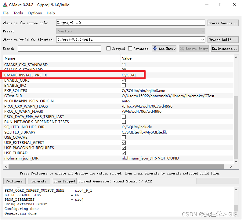 Visual Studio配置并编译C++环境下GDAL库、SQLite环境与PROJ库的方法_c++ proj-CSDN博客