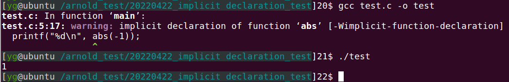 C语言中的隐式声明是什么，有什么危害？warning: implicit declaration of function ‘xxx’-CSDN博客