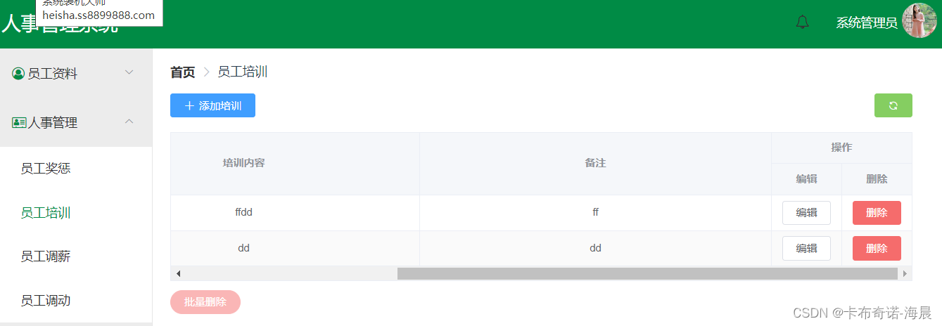 基于javaspringbootvue前后端分离人事管理系统设计与实现基于spring Boot Mybatis Plus
