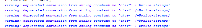 总结一个小错误deprecated Conversion From String Constant To “char “报错问题 Csdn博客 5564