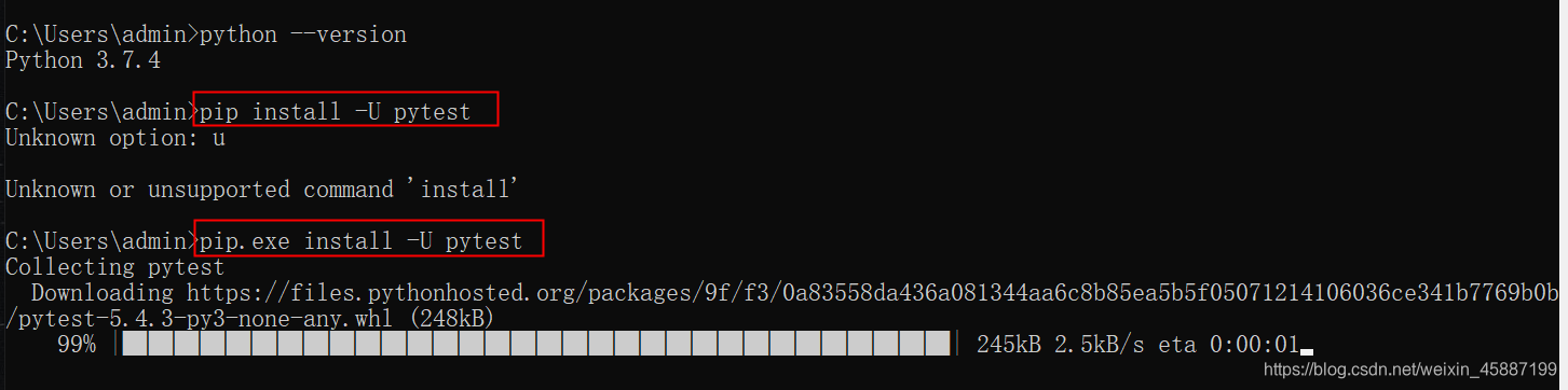 pip命令提示unknow or unsupported command install_unknown or unsupported command 'list-CSDN博客