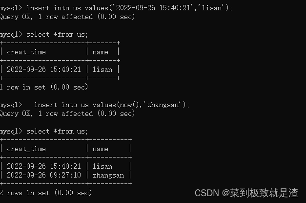 Mysql 表的创建以及数据类型mysql建表 Csdn博客