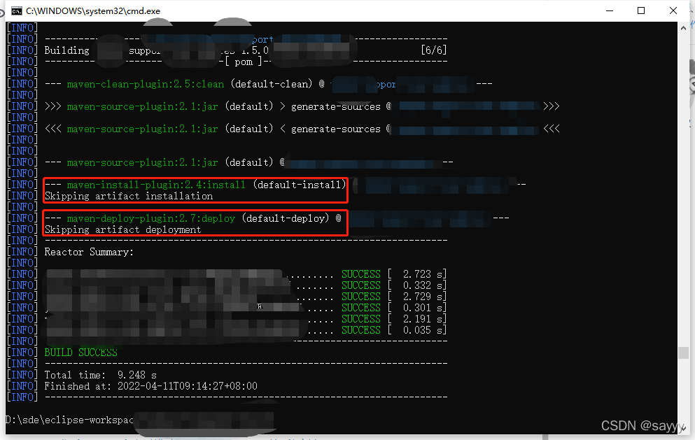 多模块的maven项目，执行 install/deploy 指令时，排除指定module_maven.install.skip-CSDN博客