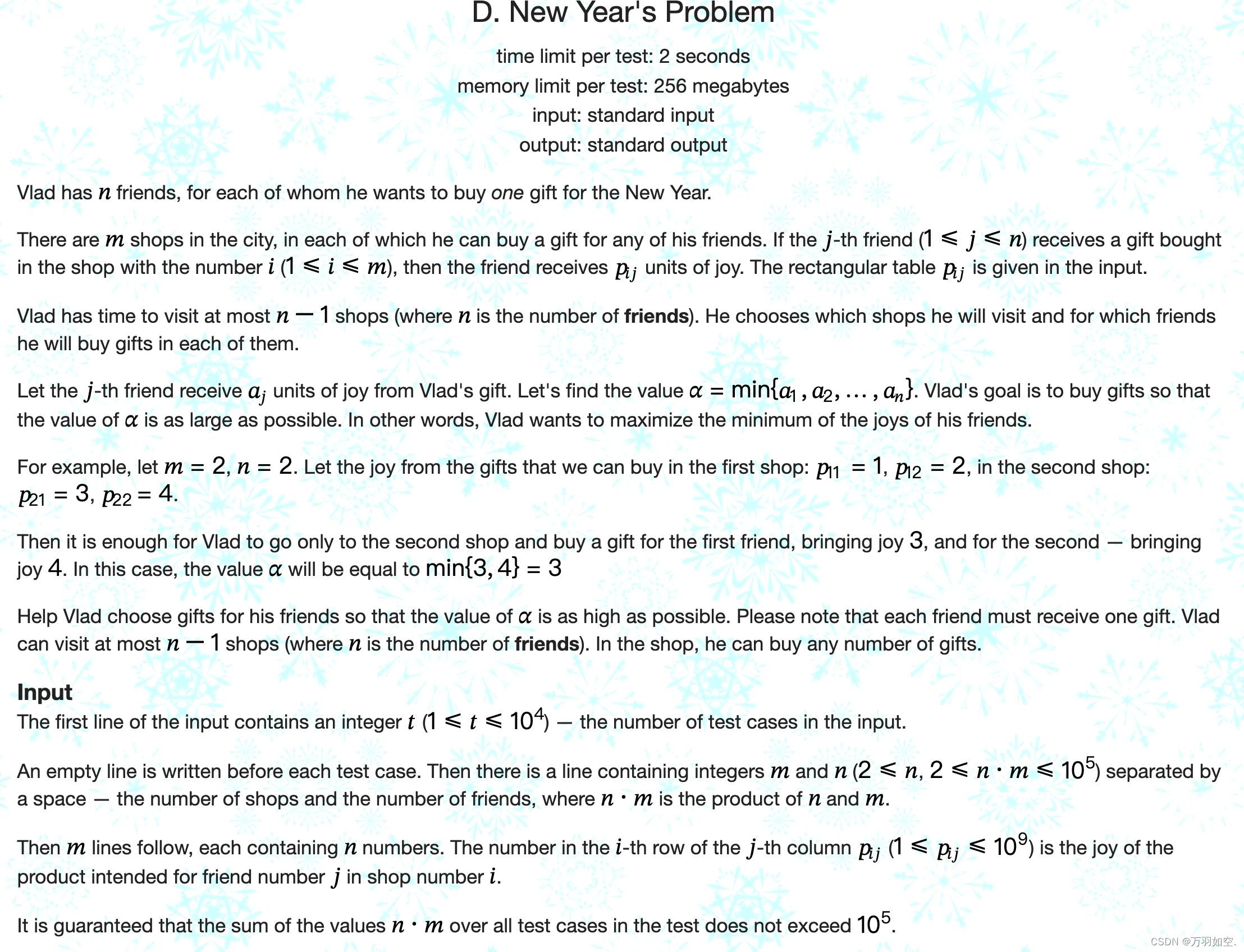 Codeforces Round #762 (Div. 3) D. New Year‘s Problem-CSDN博客